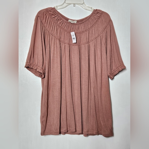 LOFT | Tops | Nwt Loft Womens Dusty Rose Top Size Large | Poshmark